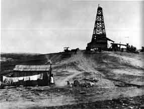 First Oil Well Started