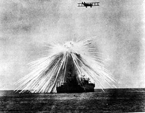 Aircraft Sinks Us Battleship